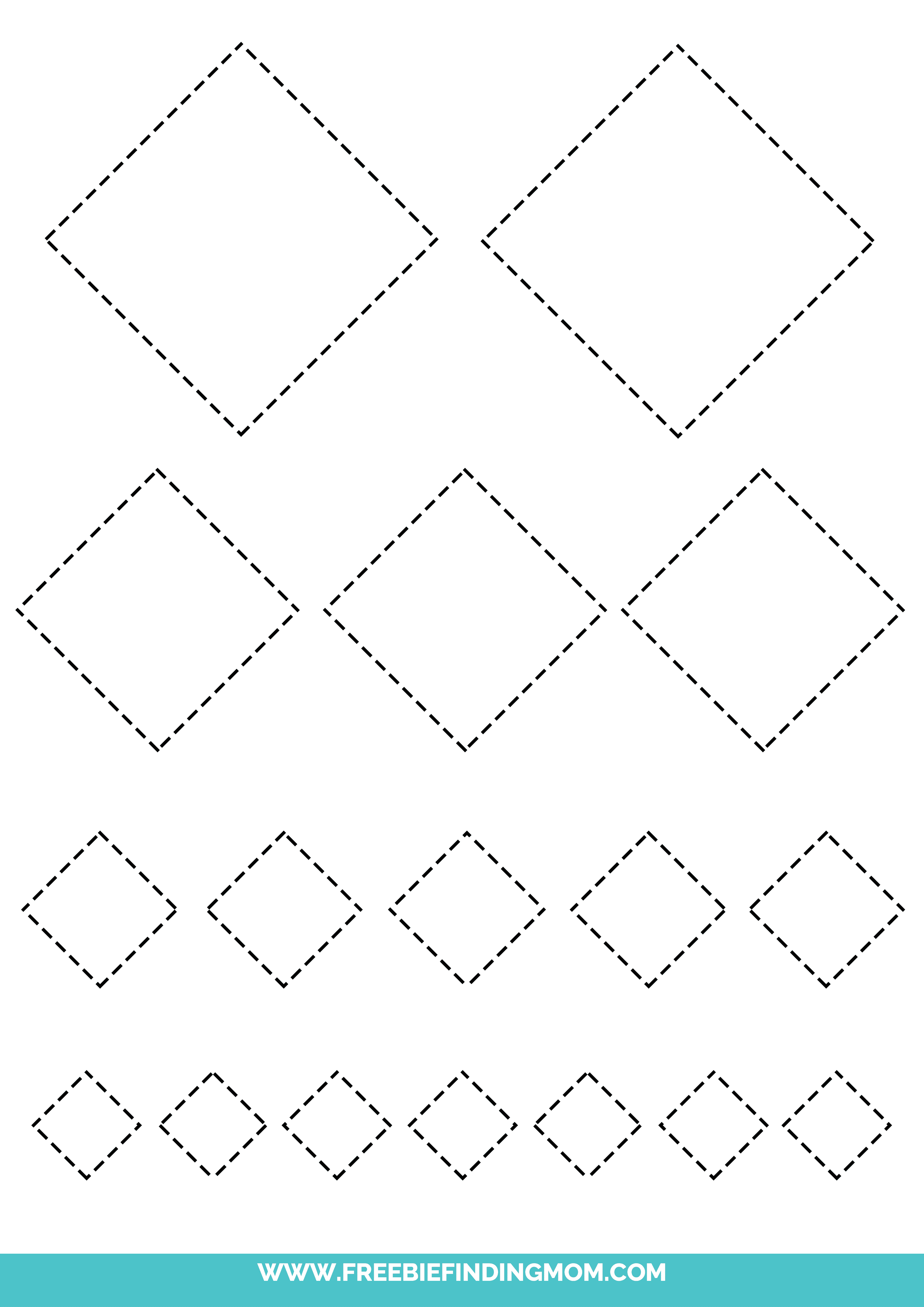 Printable Shape Tracing Worksheets - Freebie Finding Mom