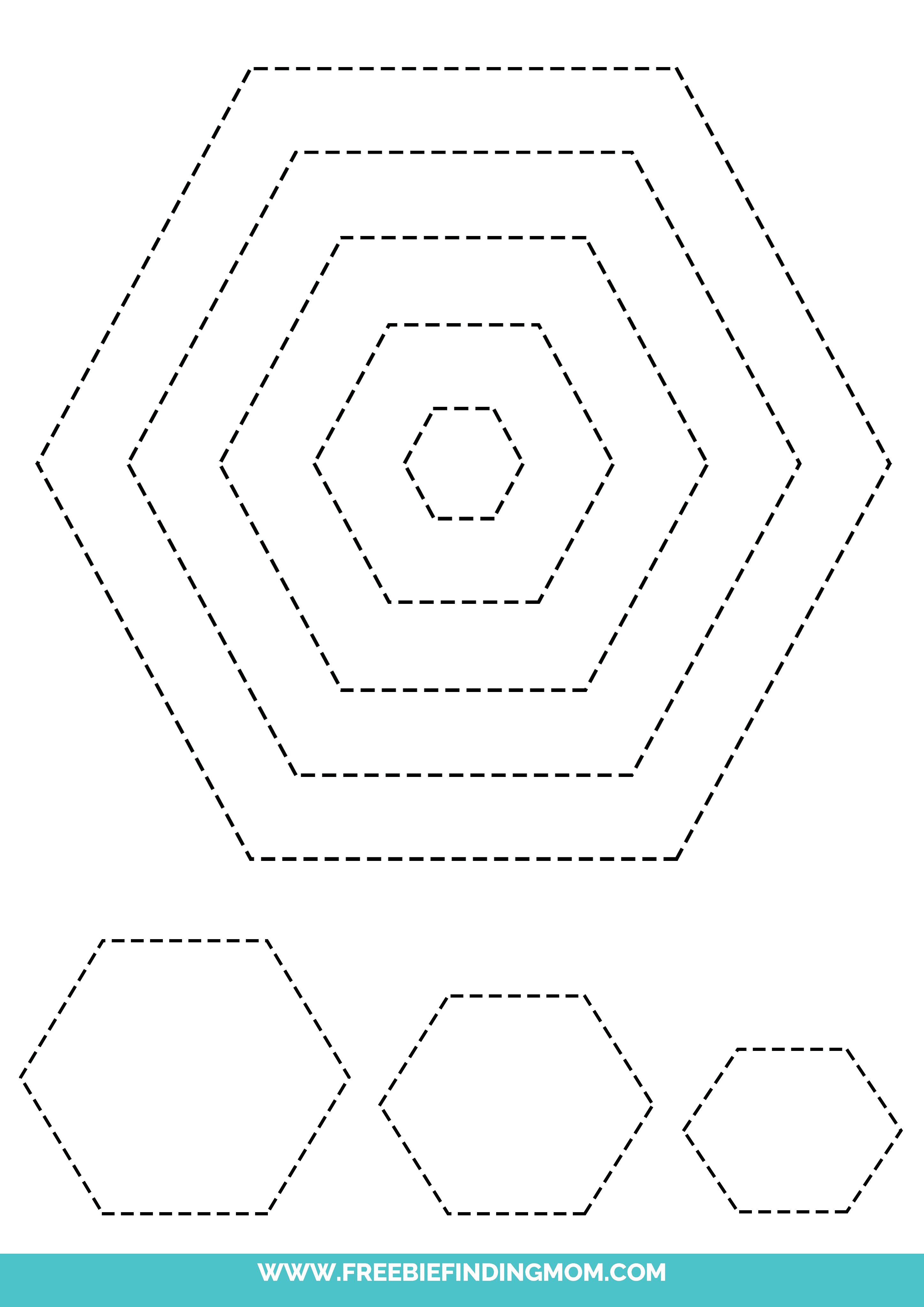 Free Printable Hexagon Shape