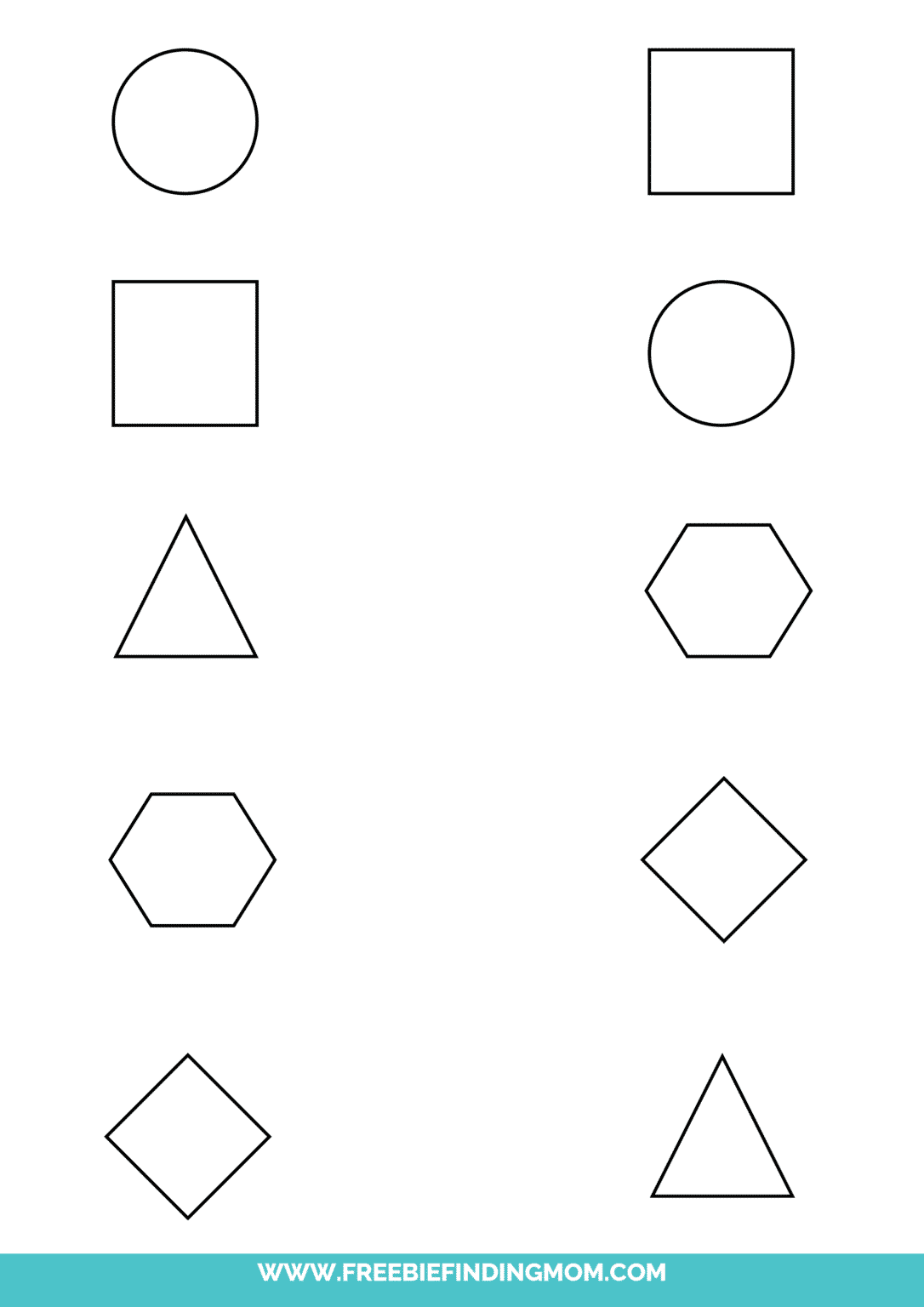 Printable Preschool Shapes Worksheets - Freebie Finding Mom