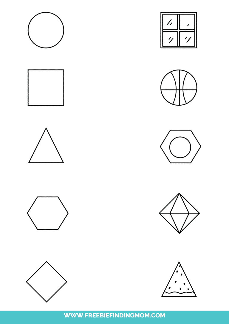 Printable Preschool Shapes Worksheets - Freebie Finding Mom