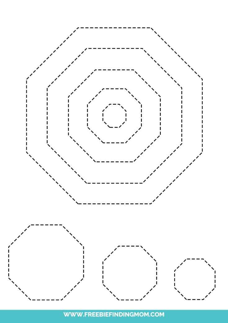 Printable Shape Tracing Worksheets - Freebie Finding Mom