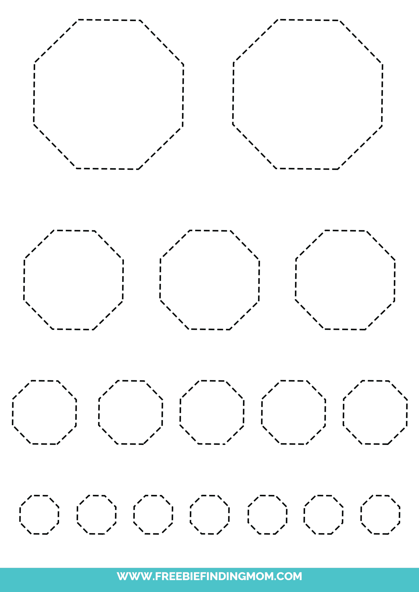 Printable Shape Tracing Worksheets - Freebie Finding Mom
