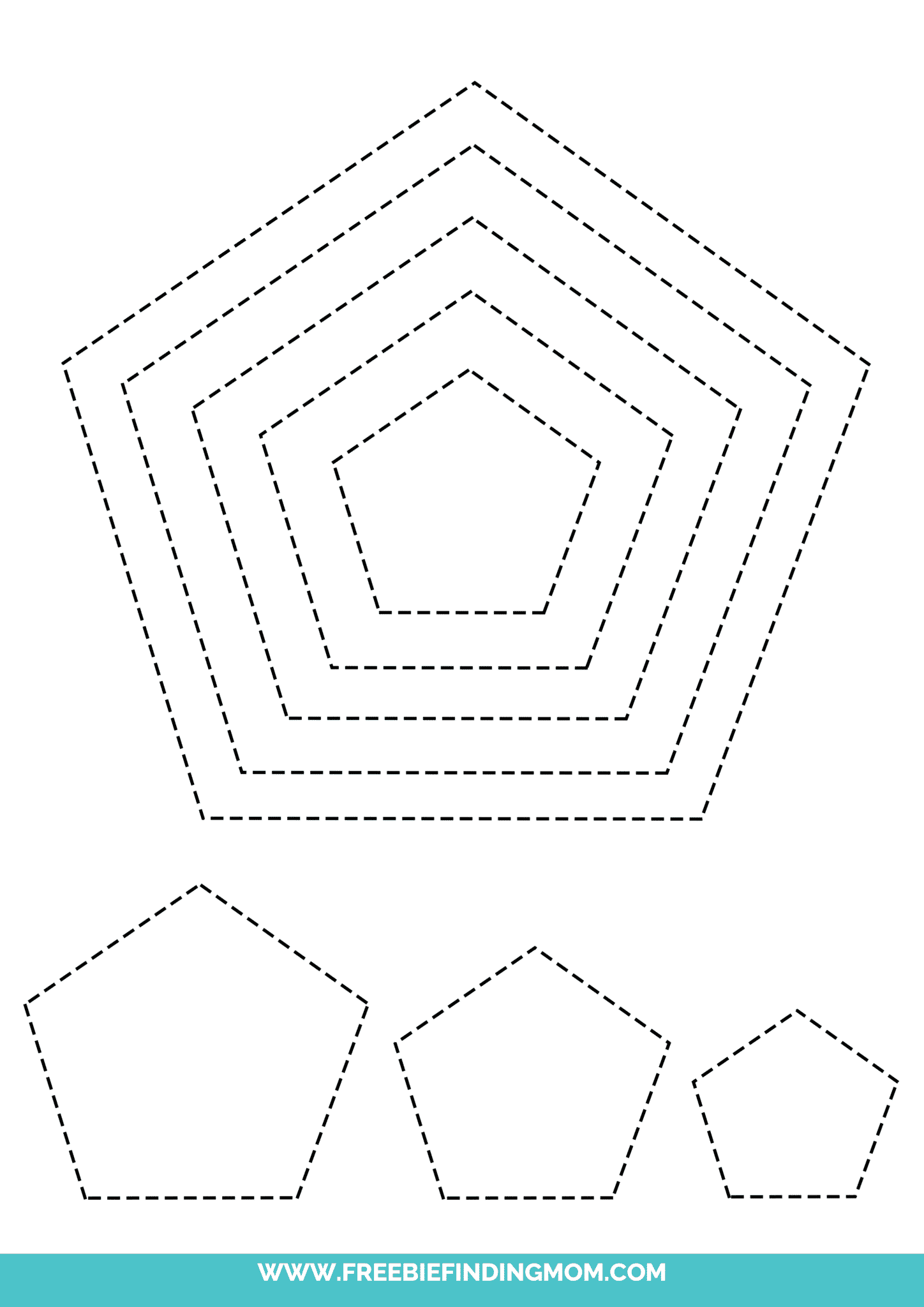 Free Printable Pentagon Shape Freebie Finding Mom