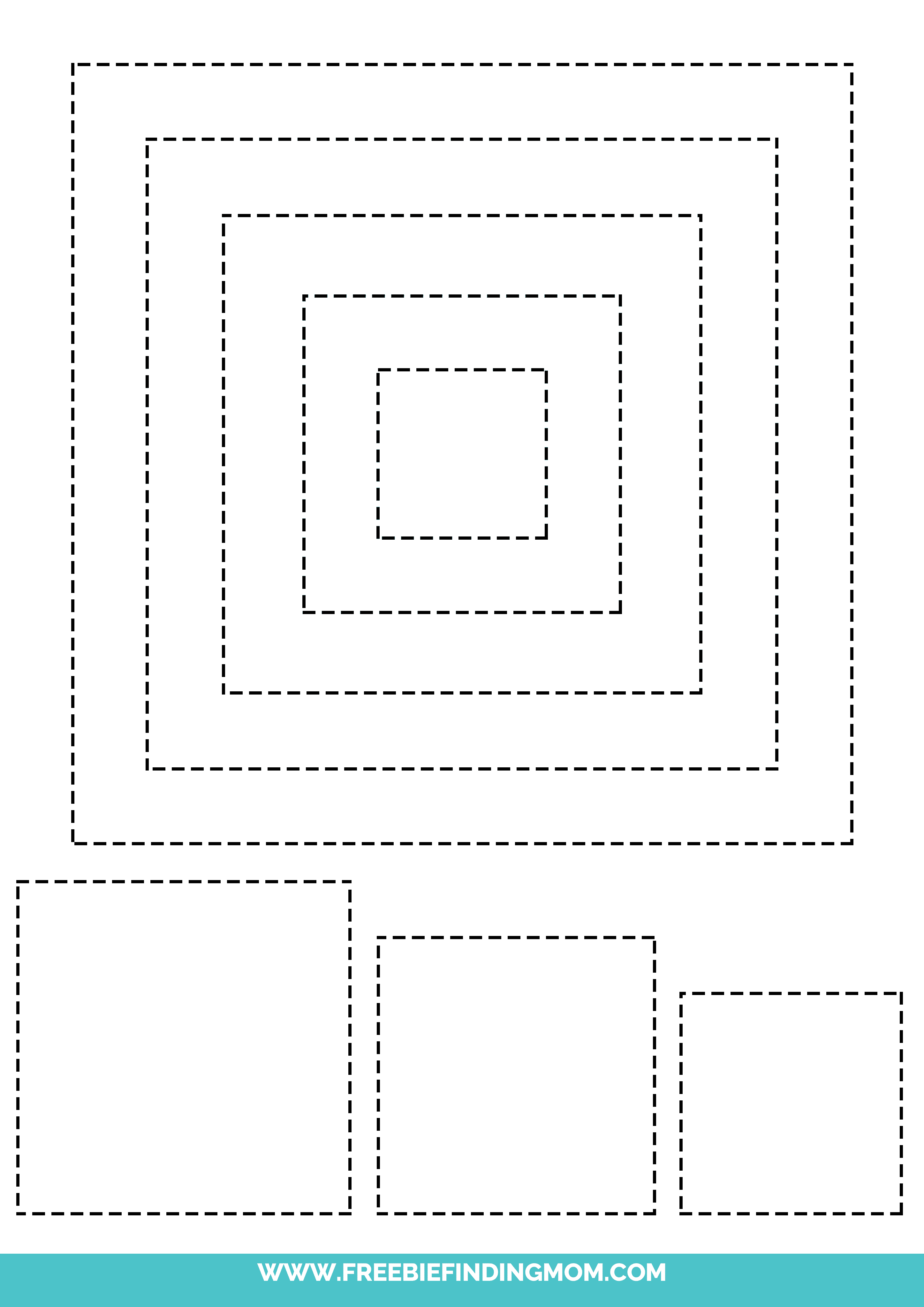 Printable Shape Tracing Worksheets - Freebie Finding Mom