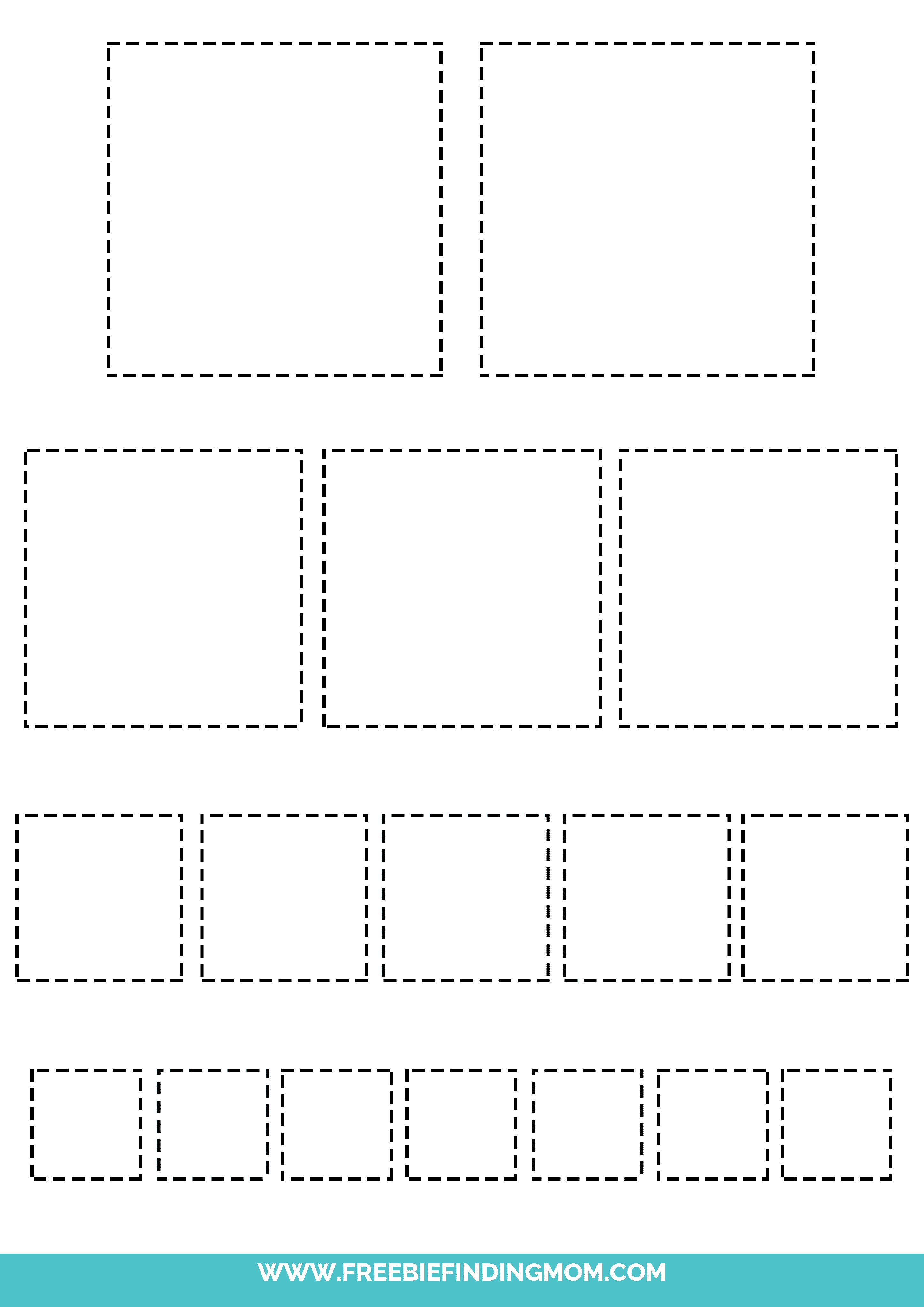Printable Shape Tracing Worksheets - Freebie Finding Mom