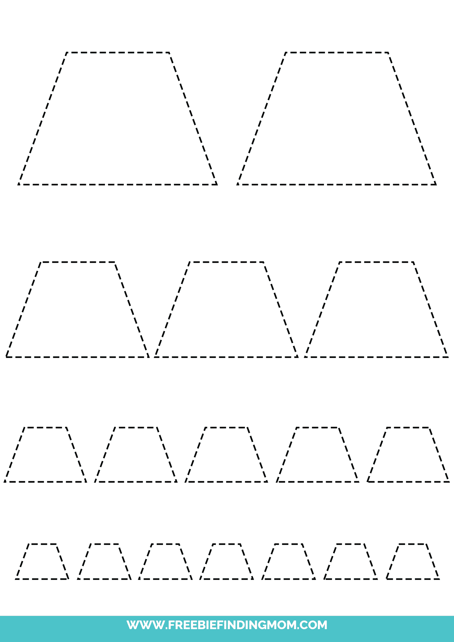 Printable Shape Tracing Worksheets - Freebie Finding Mom