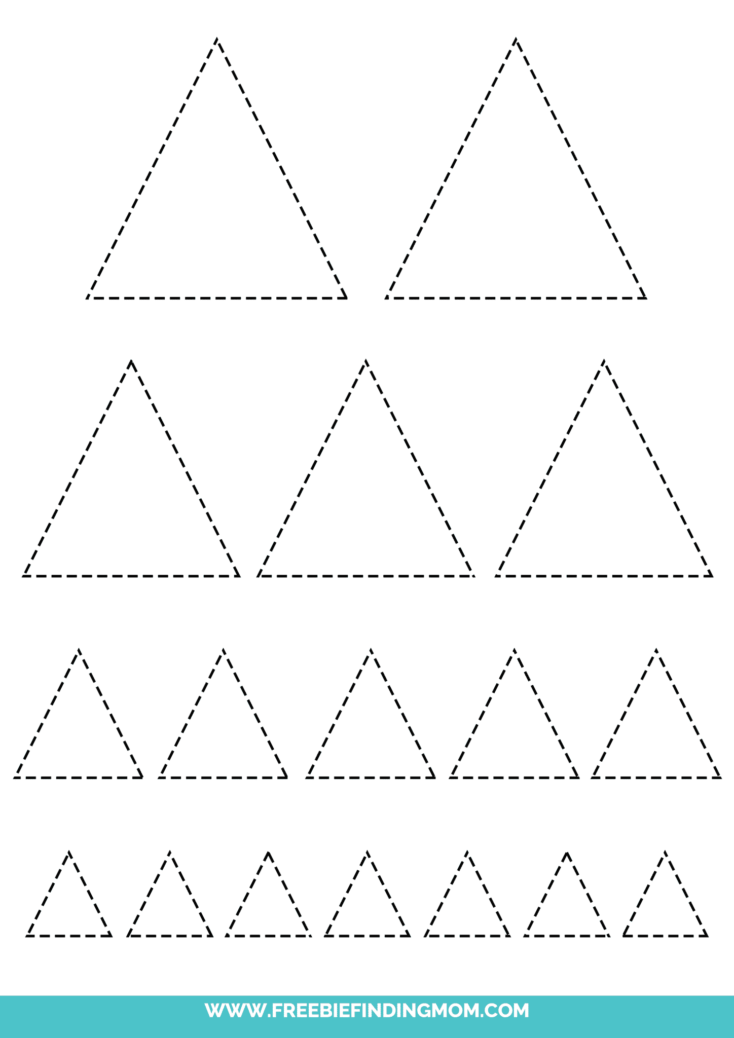 Printable Shape Tracing Worksheets - Freebie Finding Mom
