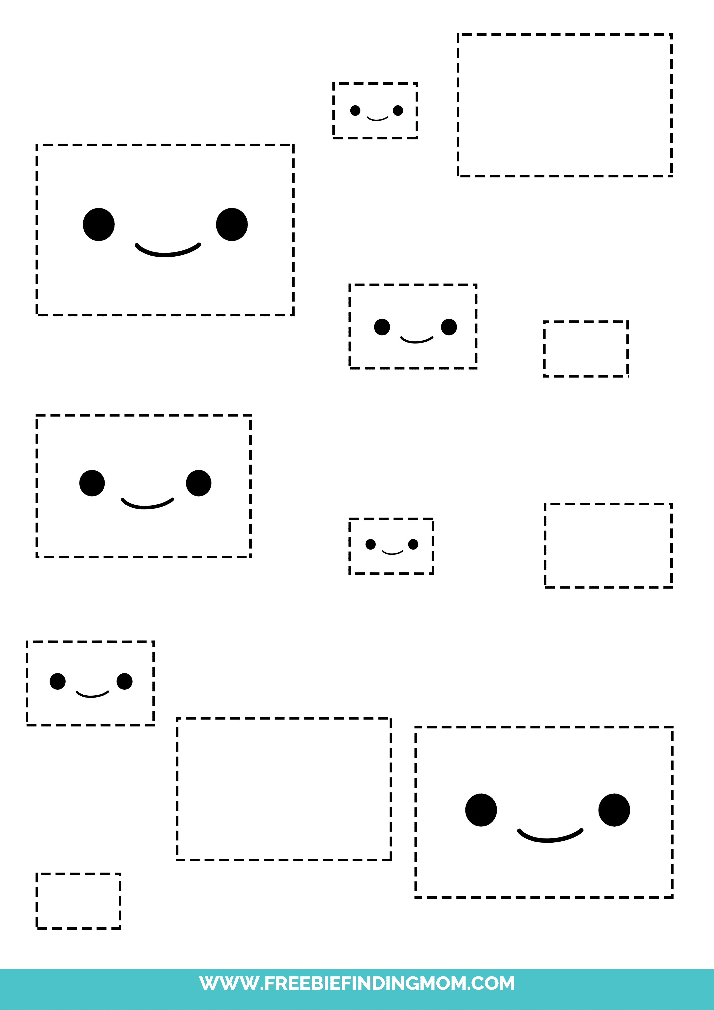 Printable Shape Tracing Worksheets - Freebie Finding Mom