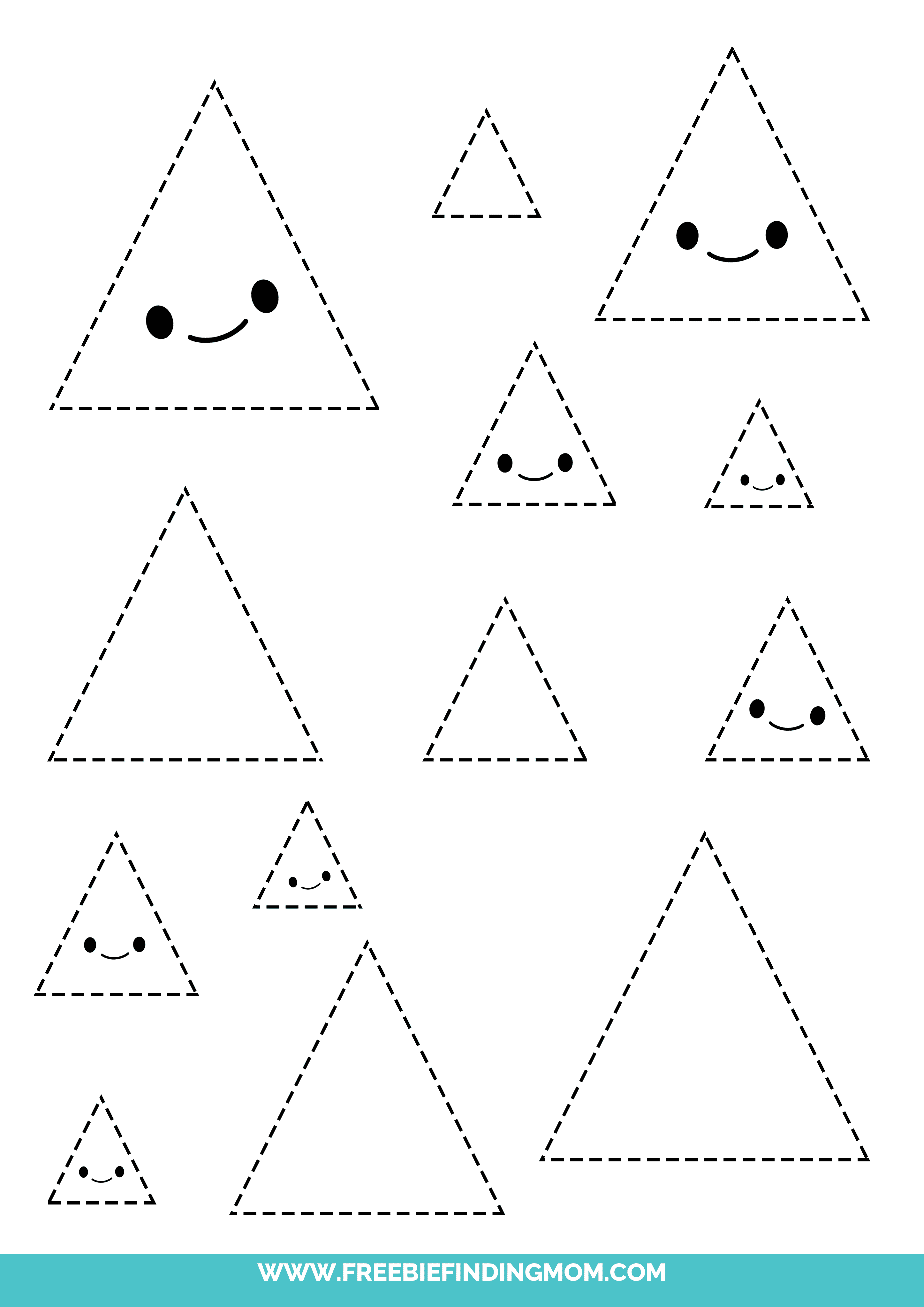 Printable Shape Tracing Worksheets - Freebie Finding Mom