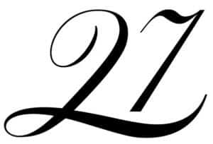 Free Printable Tracing Numbers: Fancy Calligraphy Number 27