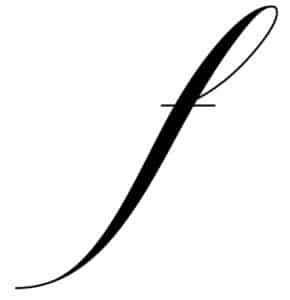 Free Cursive Letters Printable: Royal Fancy Lowercase F