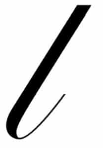 Free Cursive Letters Printable: Royal Fancy Lowercase L