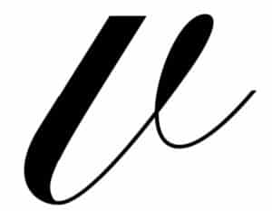 Free Cursive Letters Printable: Royal Fancy Lowercase V