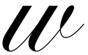 Free Cursive Letters Printable: Royal Fancy Lowercase W