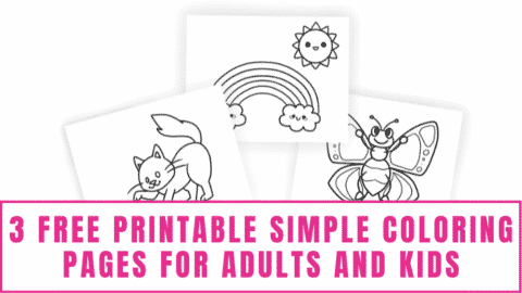 Printable Simple Coloring Pages for Adults and Kids