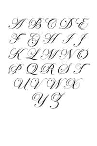 Cursive Alphabet Printable: Royal Fancy Letters