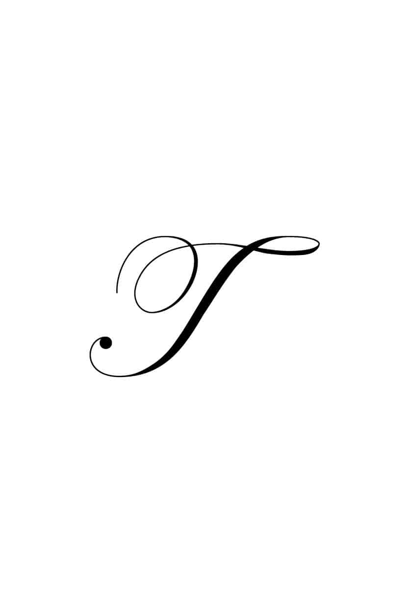 Free Printable Royal Fancy Cursive Letters Cursive Capital T Freebie 