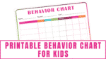 Printable Behavior Chart for Kids