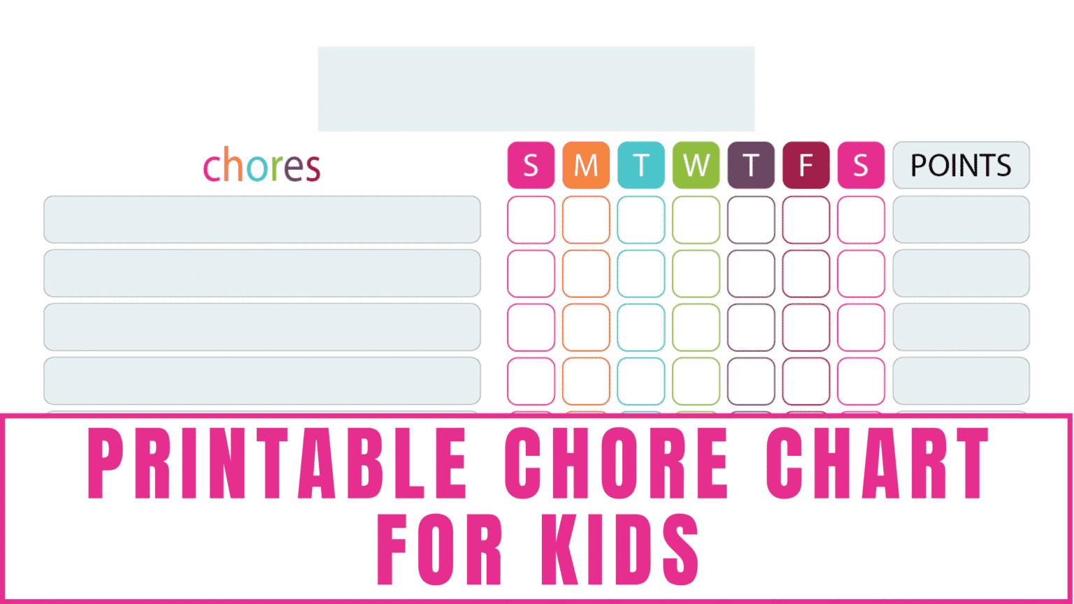 Printable Behavior Chart for Kids