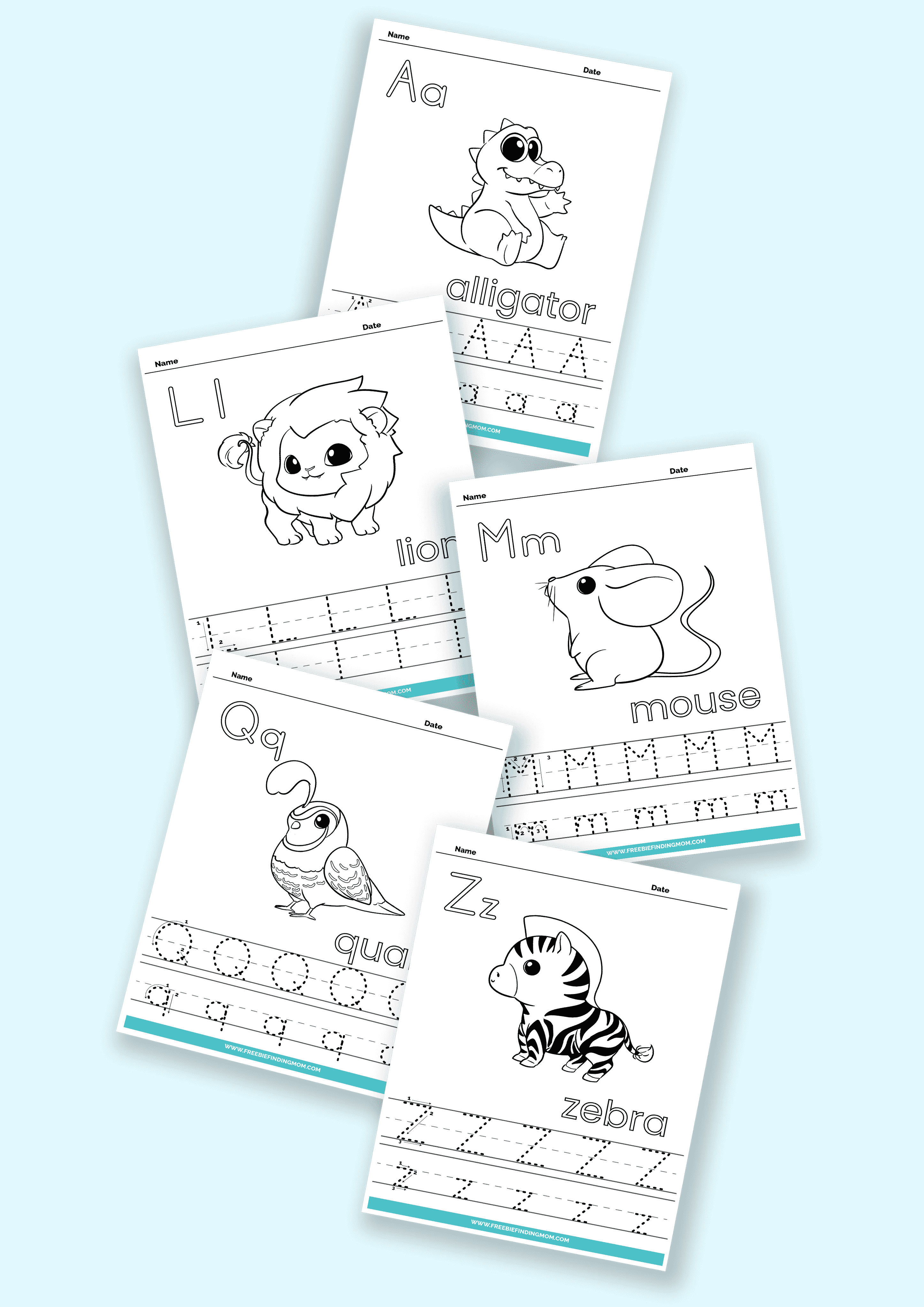 26 Printable Letter Tracing Worksheets PDFs - Freebie Finding Mom