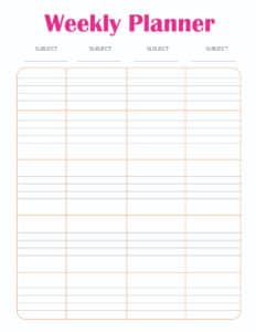 13-Page Student Planner Printable