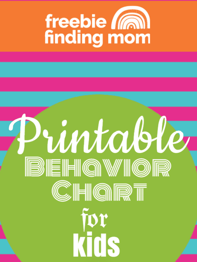 Printable Behavior Chart for Kids Story - Freebie Finding Mom