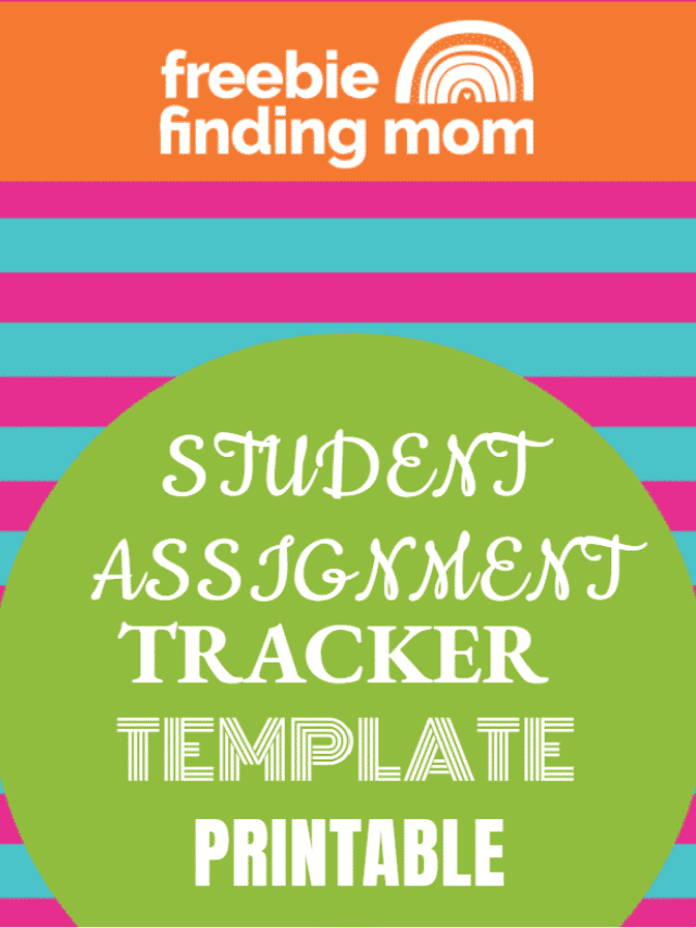 Student Assignment Tracker Template Printable Story - Freebie Finding Mom