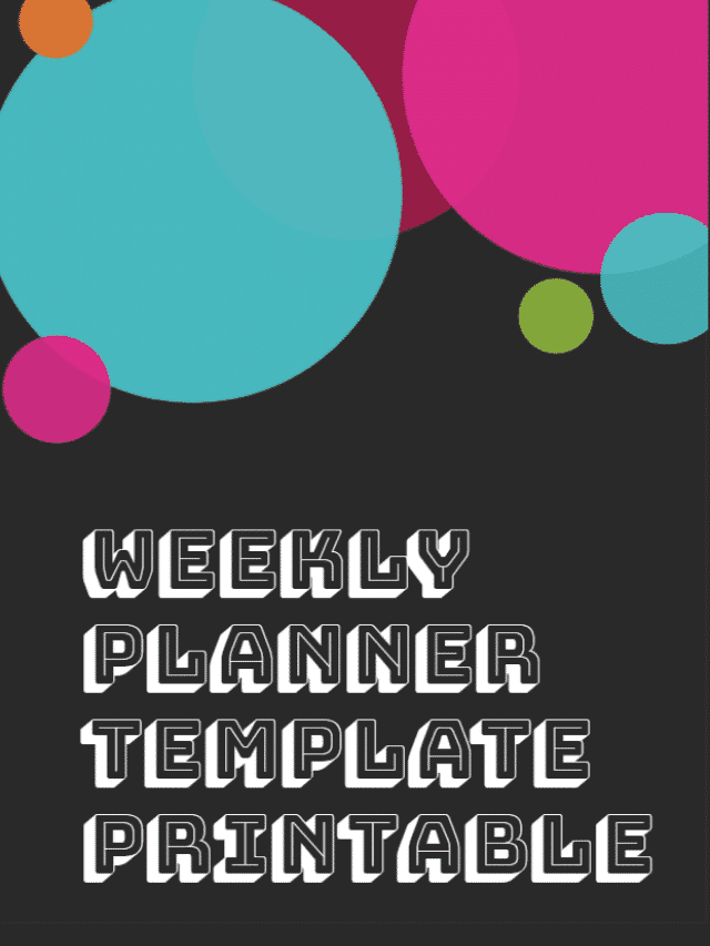 Weekly Planner Template Printable (PDF Download) Story - Freebie ...