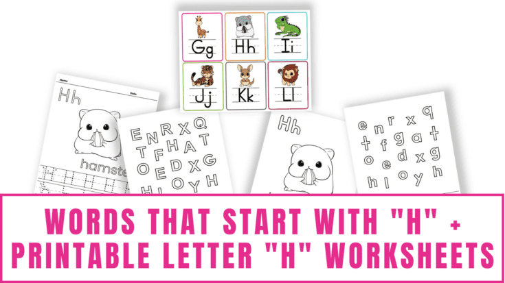 Words That Start With "H" + Letter "H" Worksheets