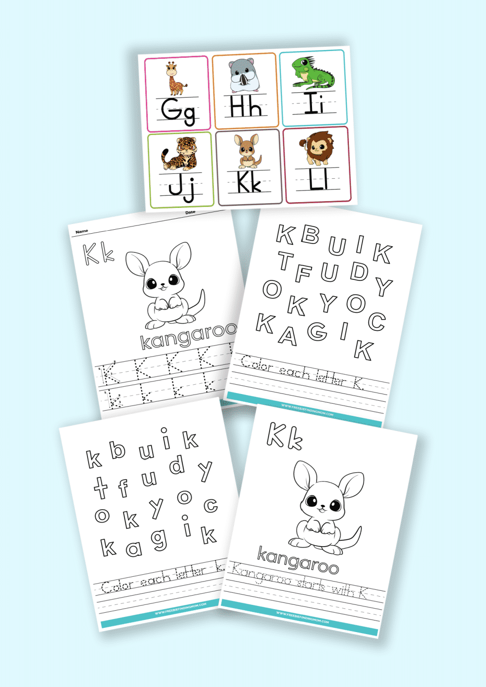 Letters of the Alphabet Printable Worksheets: Words that Start with K