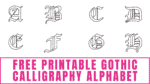Free Printable Old English Calligraphy Alphabet