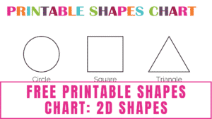 Free Printable Shapes Chart: 2D Shapes