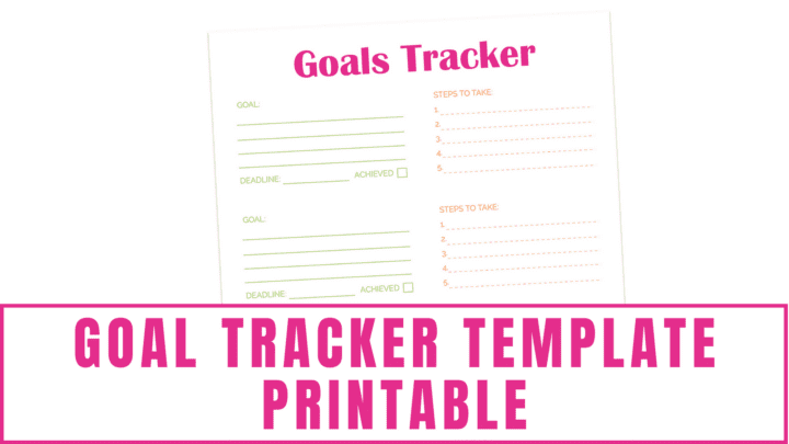 Goal Tracker Template Printable