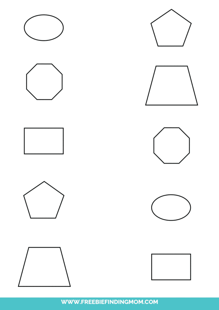 Matching Shapes Worksheets Printables - Freebie Finding Mom