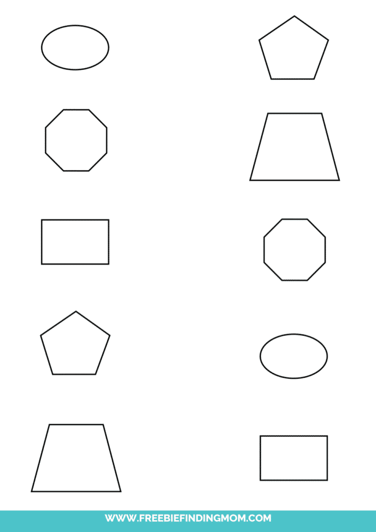 Matching Shapes Worksheets Printables - Freebie Finding Mom