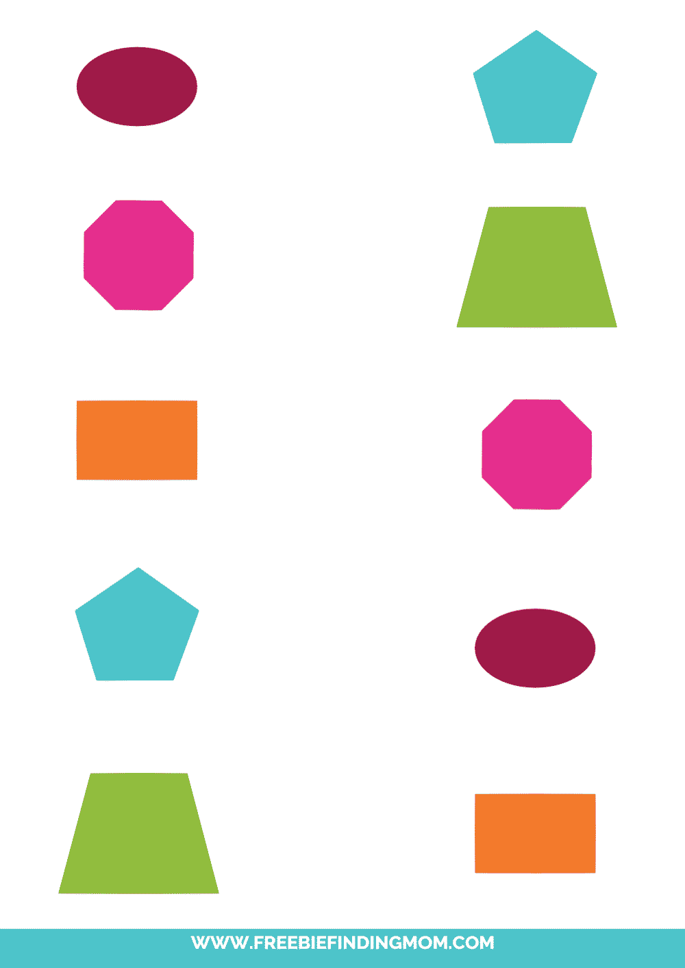 Matching Shapes Worksheets Printables - Freebie Finding Mom