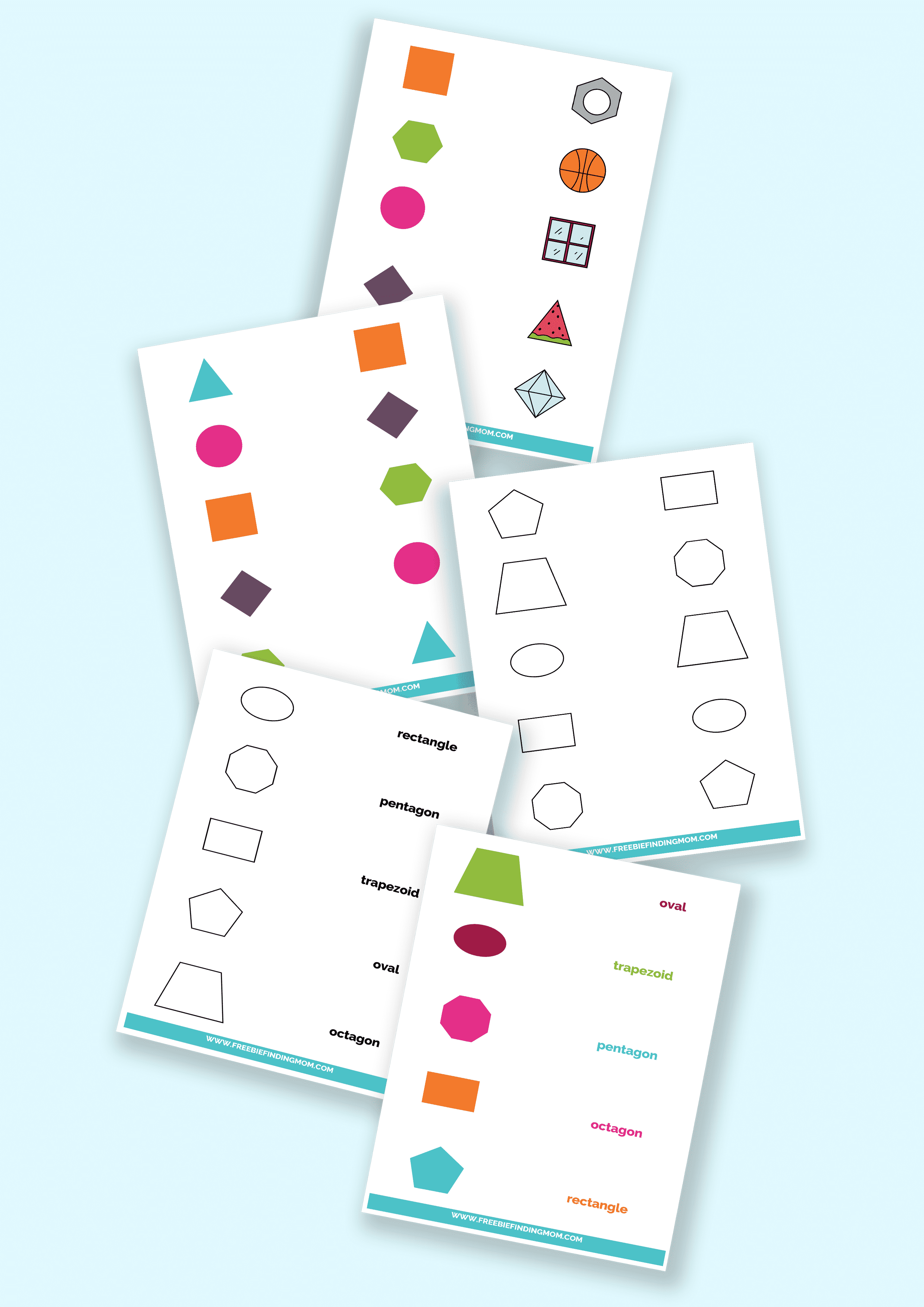 Matching Shapes Worksheets Printables - Freebie Finding Mom