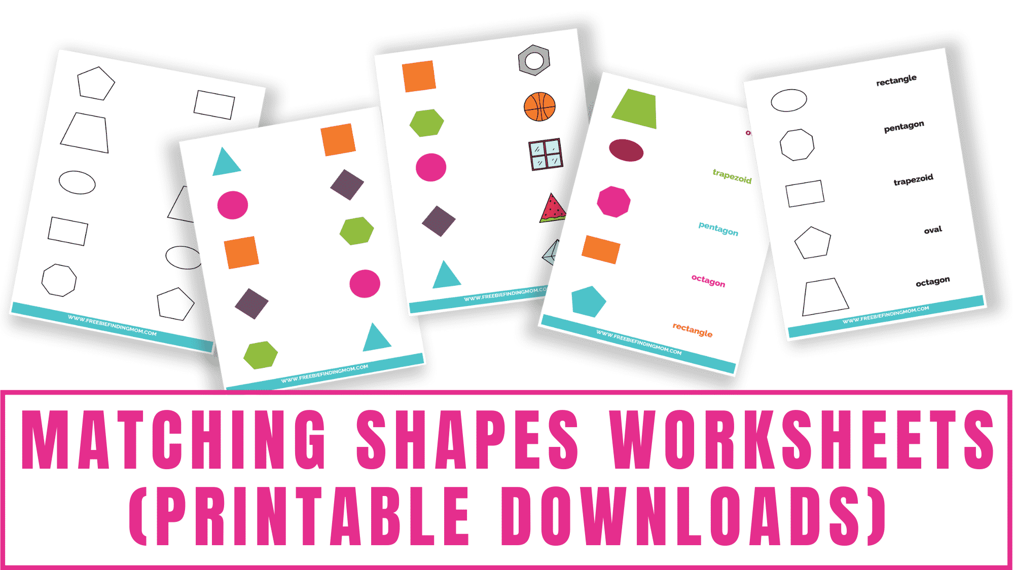 Matching Shapes Worksheets Printables Freebie Finding Mom Online 