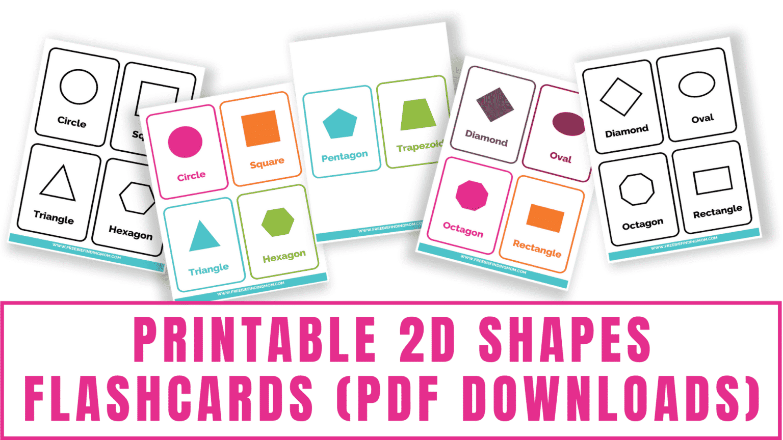 Printable 2D Shapes Flashcards (PDF Downloads)