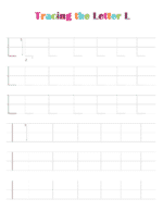 Free Printable Alphabet Tracing Worksheets PDF: Letter L