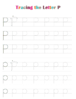 Free Printable Alphabet Tracing Worksheets PDF: Letter P