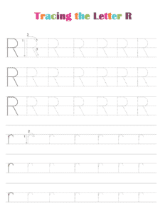 Free Printable Alphabet Tracing Worksheets PDF: Letter R