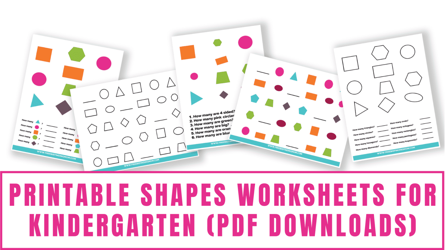 Printable Shapes Worksheets for Kindergarten - Freebie Finding Mom