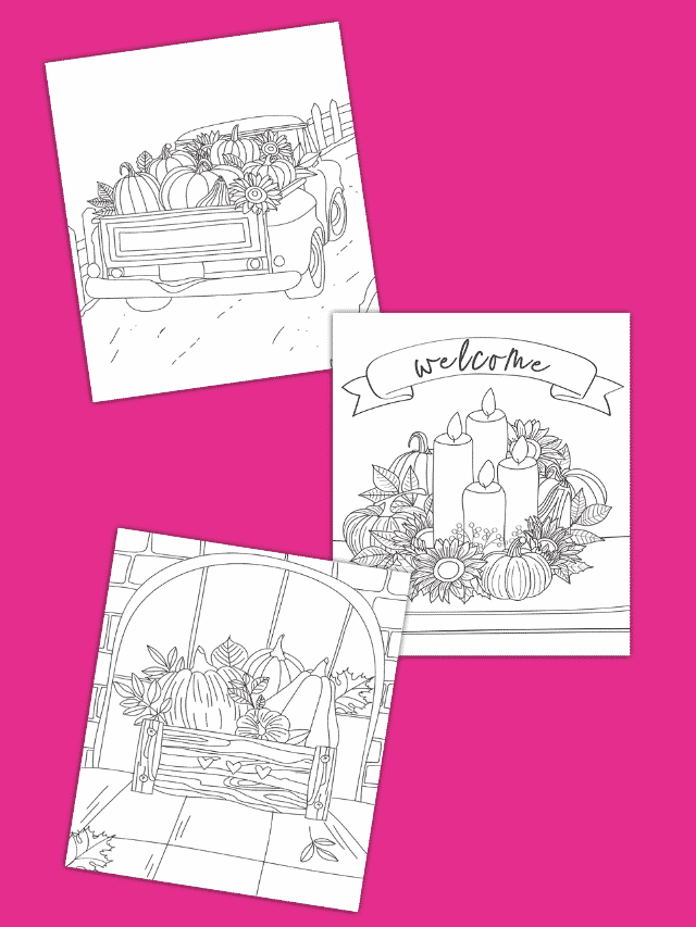 3 Printable Easy Fall Coloring Pages for Adults Story - Freebie Finding Mom