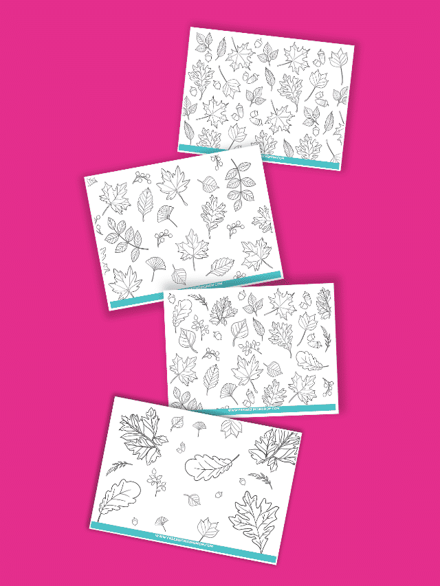 4 Free Printable Fall Leaves Coloring Pages Story - Freebie Finding Mom