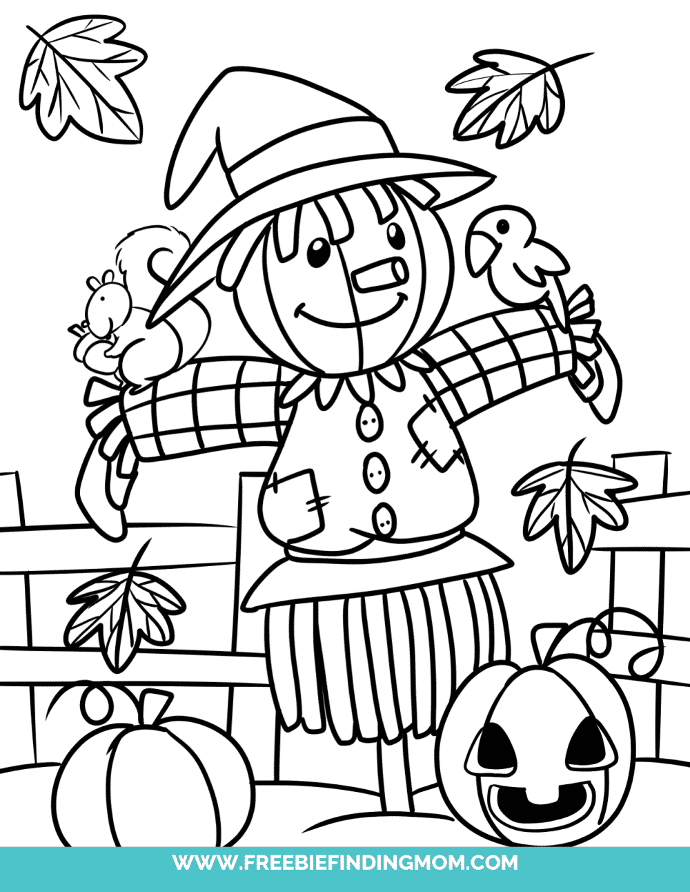 3 Free Printable Cute Fall Coloring Pages
