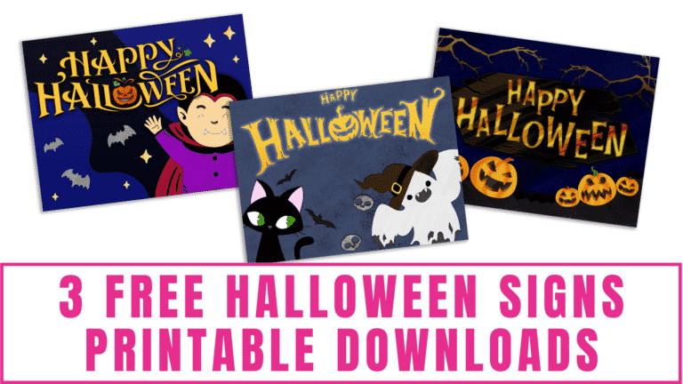 3 Free Halloween Signs Printable Downloads