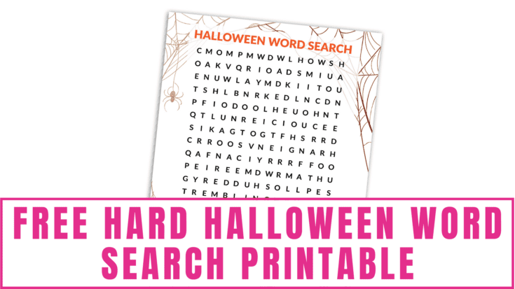 Free Hard Halloween Word Search Printable - Freebie Finding Mom