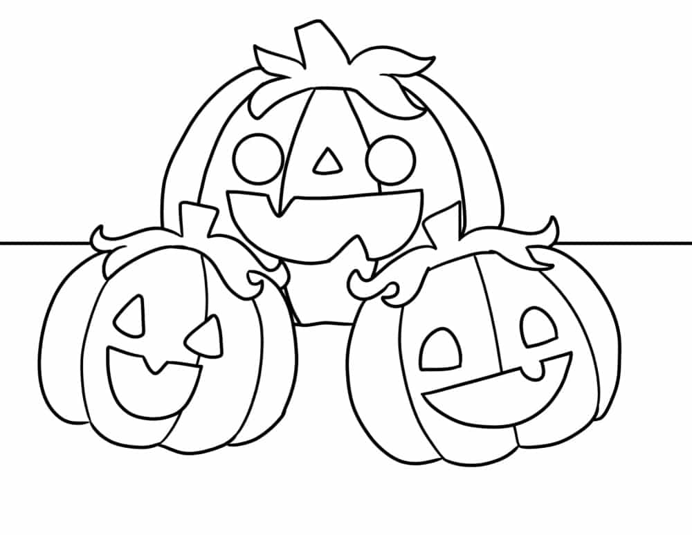 Halloween Pumpkin Coloring Pages For Kids