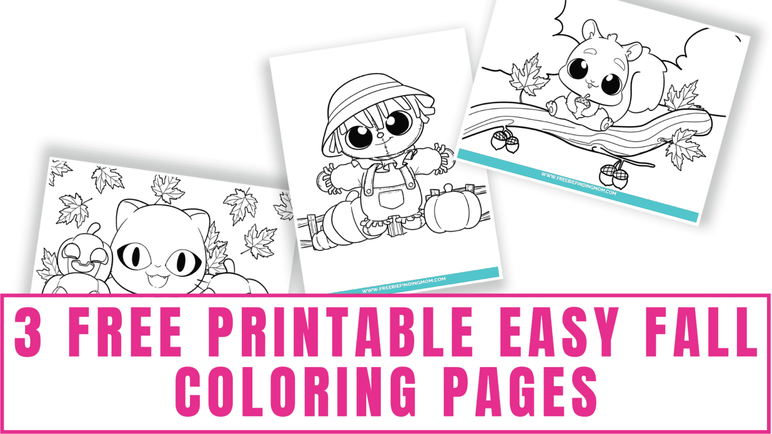 3 Free Printable Easy Fall Coloring Pages